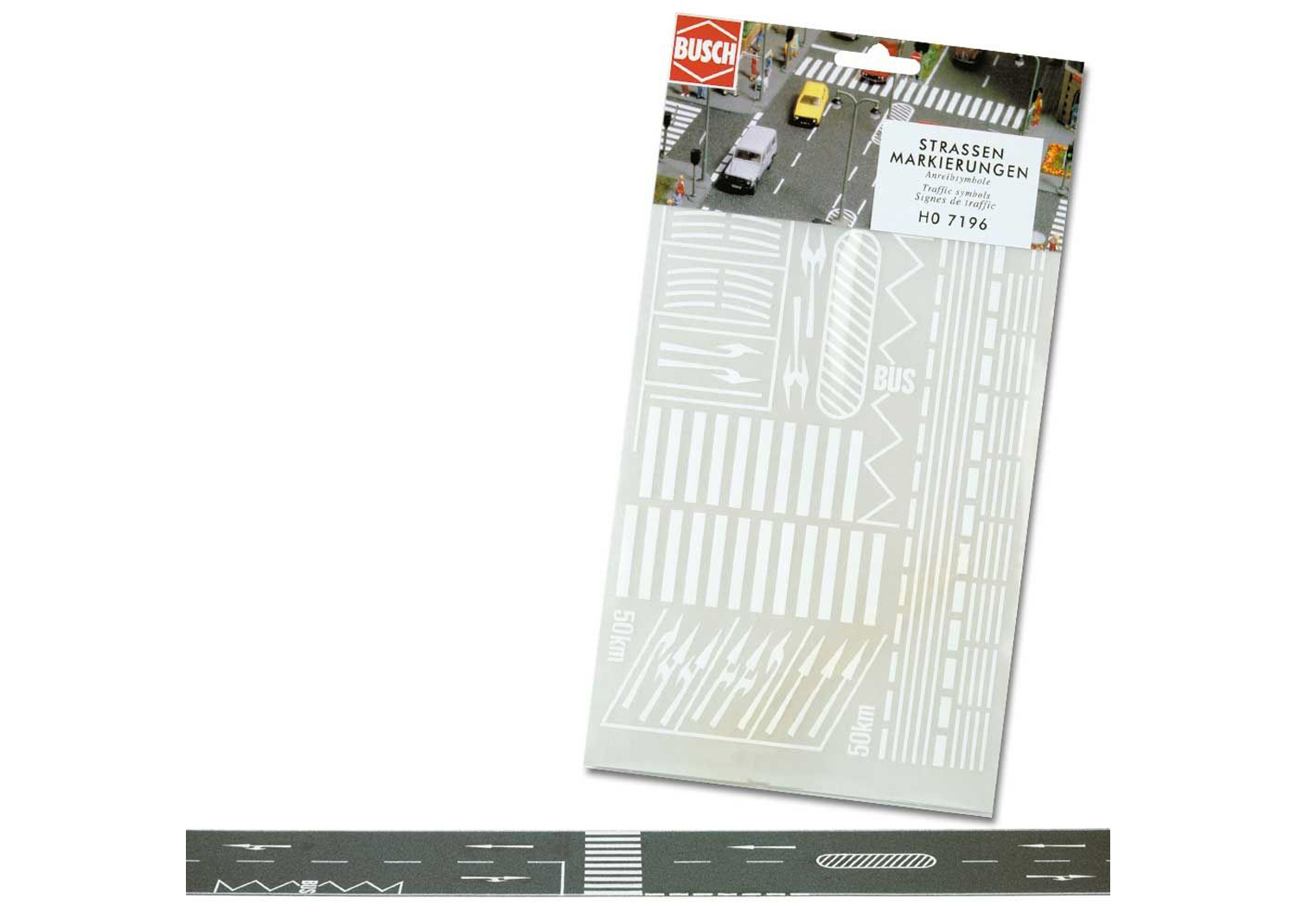 Busch 7196 H0 Strassenmarkierung