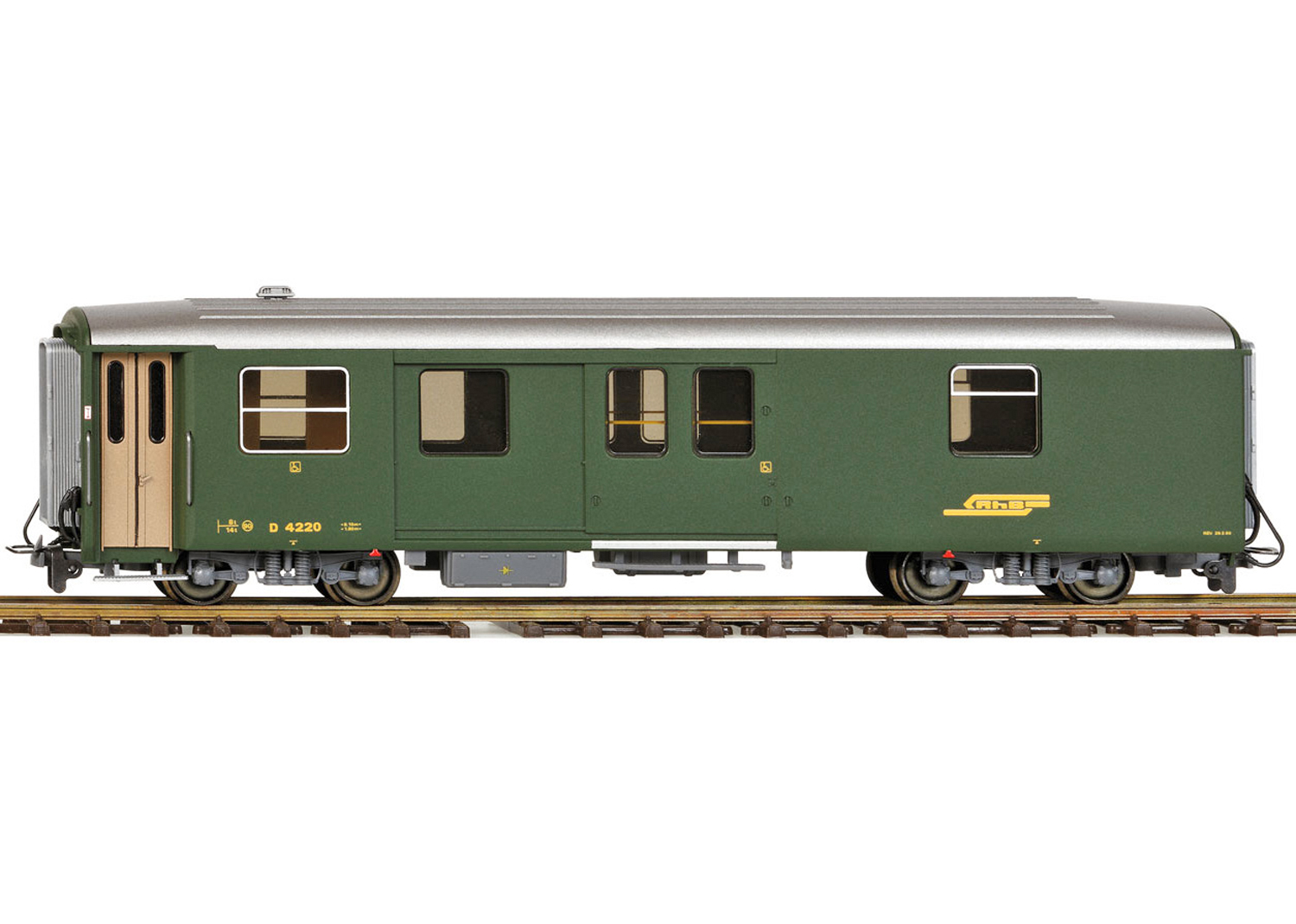 Bemo 3270116 RhB D 4226 Packwagen grün