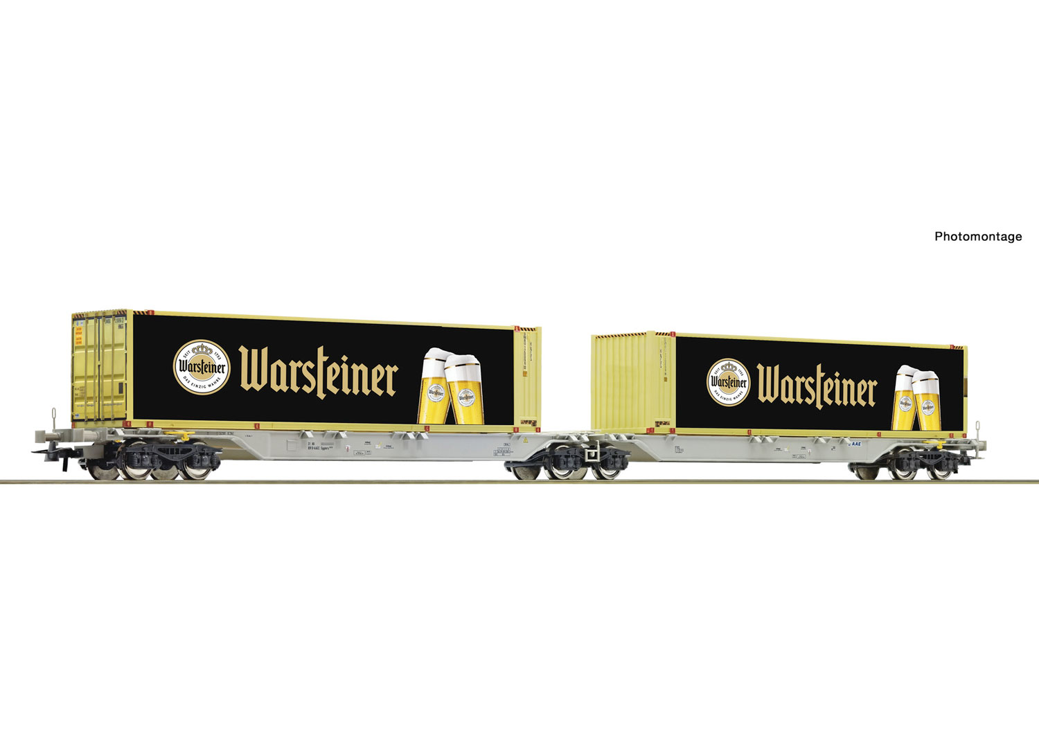 Roco 6600320 Warsteiner Container-Doppeltragwagen AEE