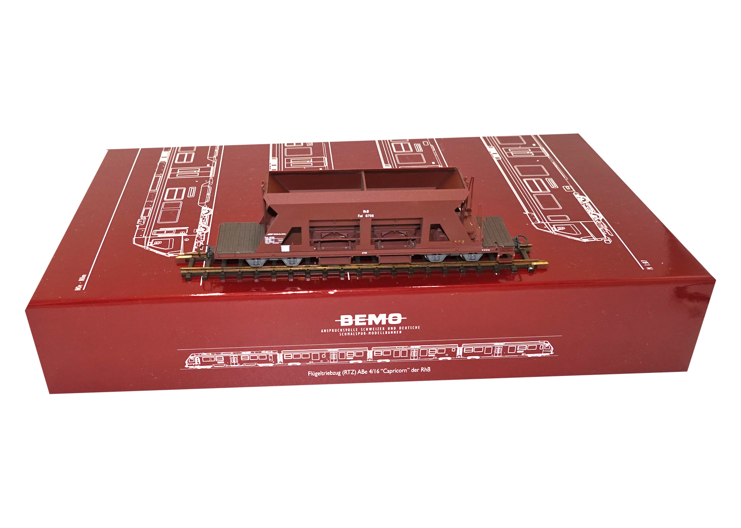 Bemo 2287106 RhB Kiestransportwagen Fac 8706 braun