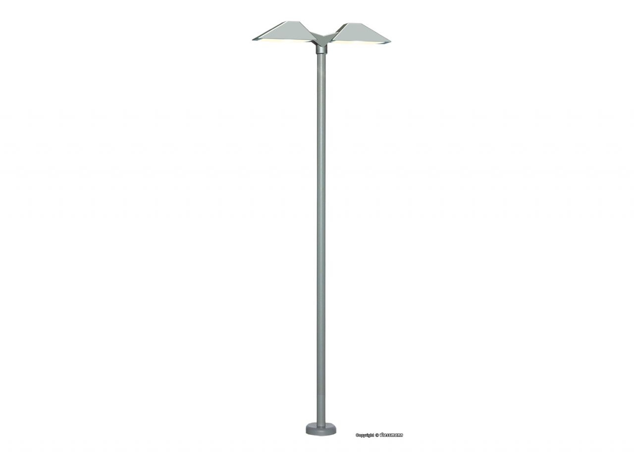 Viessmann 6084 H0 Moderne Bahnsteigleuchte doppelt, 2 LEDs weiss