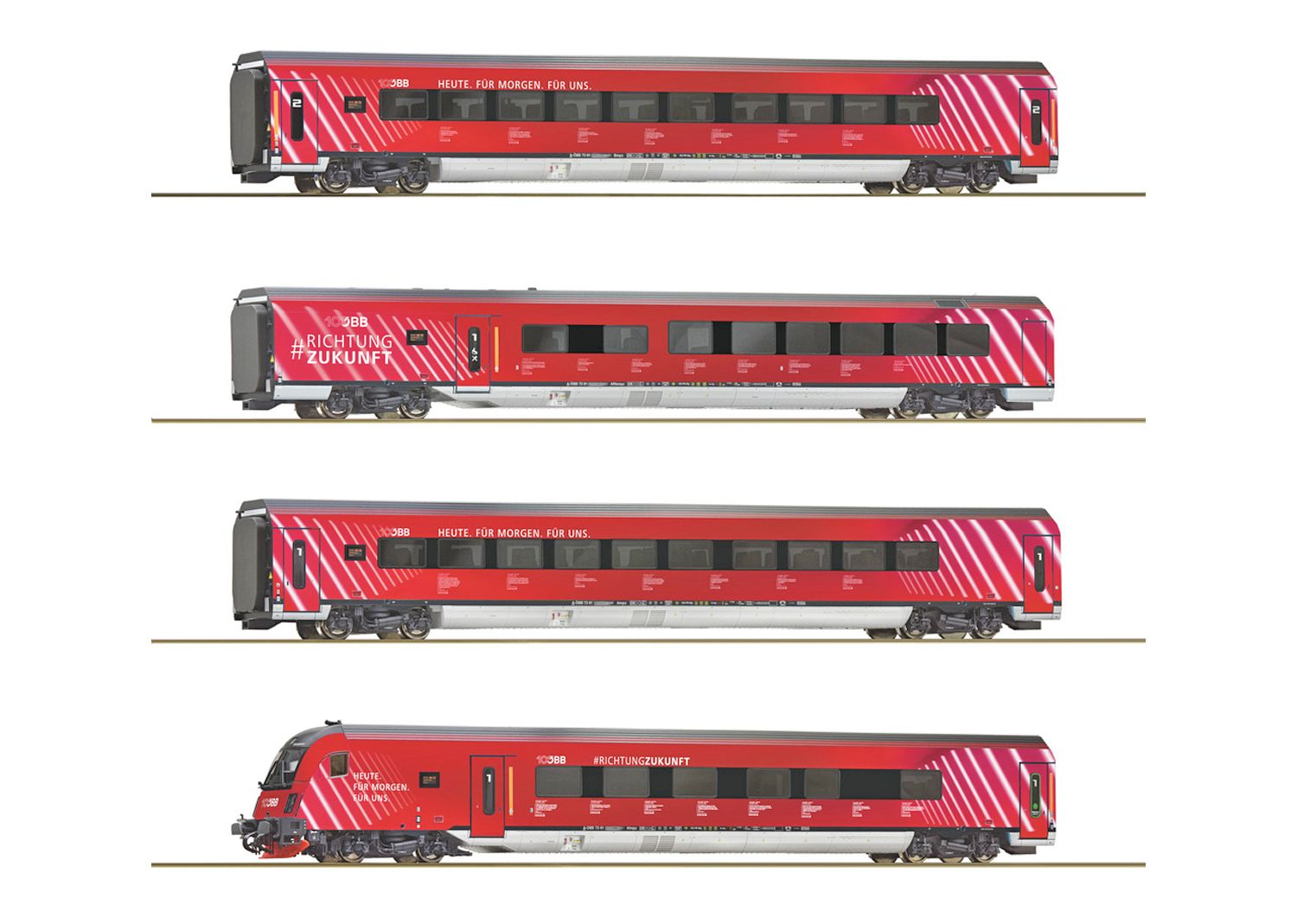 Roco 5510002 ÖBB 8-tlg. Set 100 Jahre ÖBB-Railjet DCC