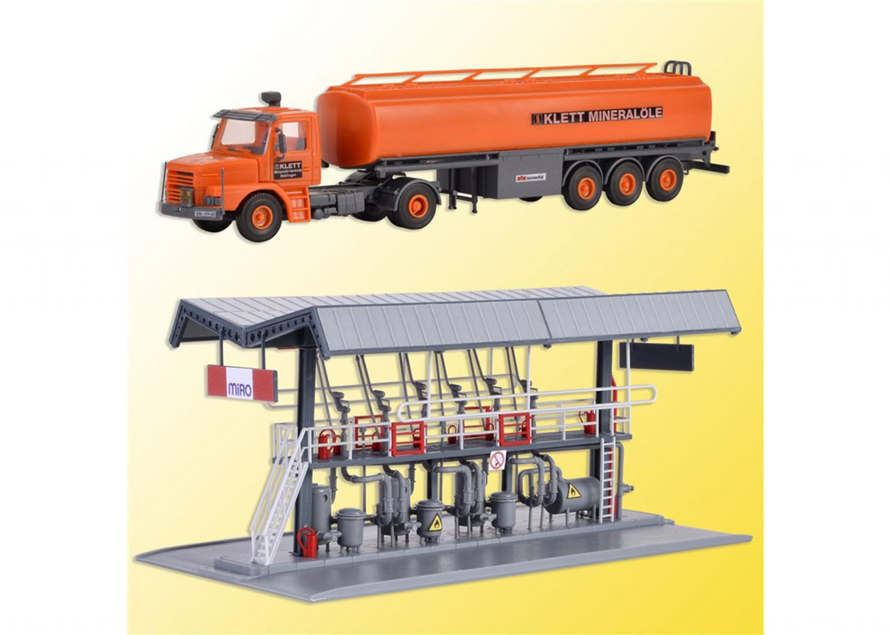 Kibri 39834 MIRO Abfüllstation mit SCANIA Tankwagen