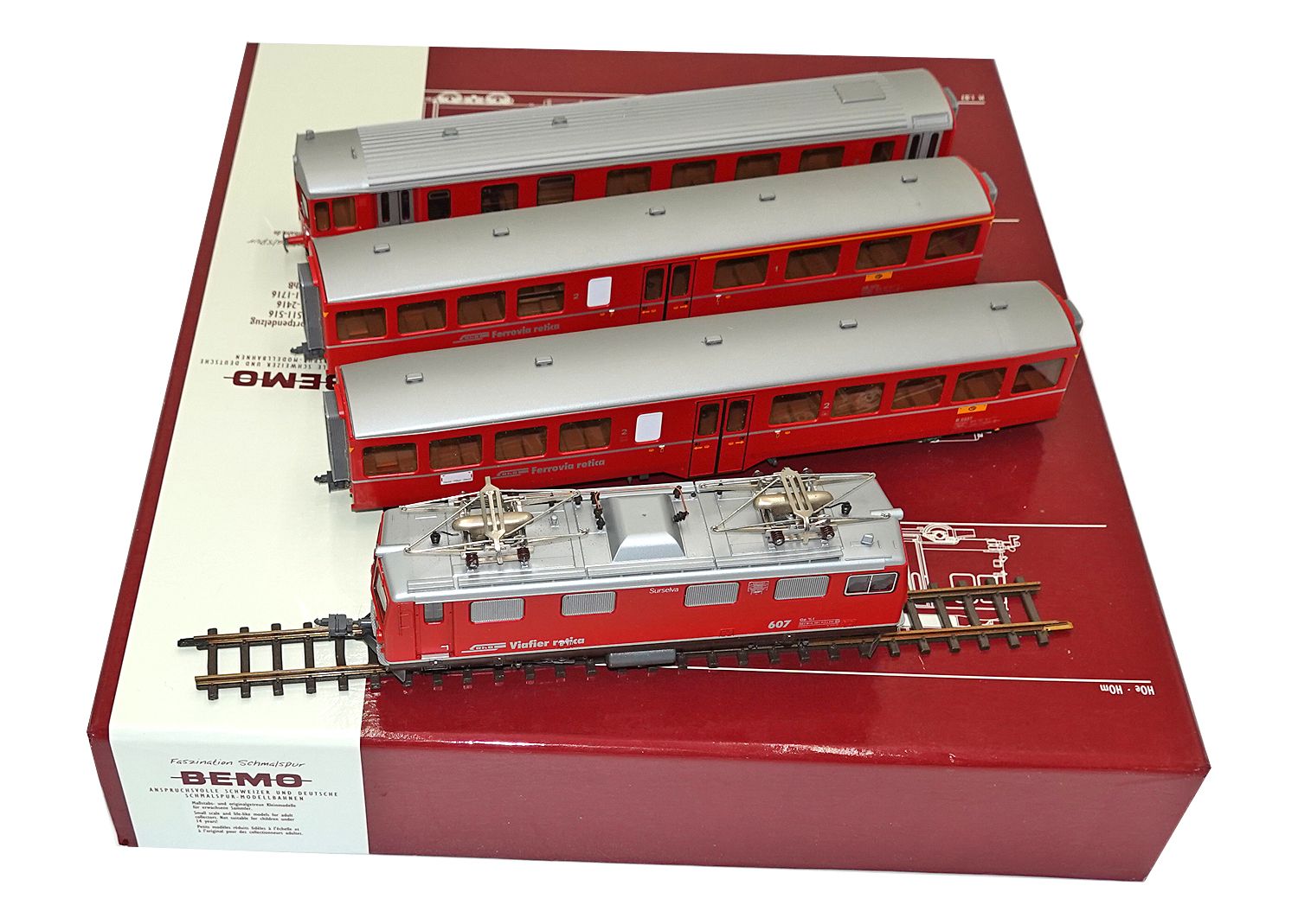 Bemo 7252100 RhB Pendelzug Davos Set 4tlg. DC